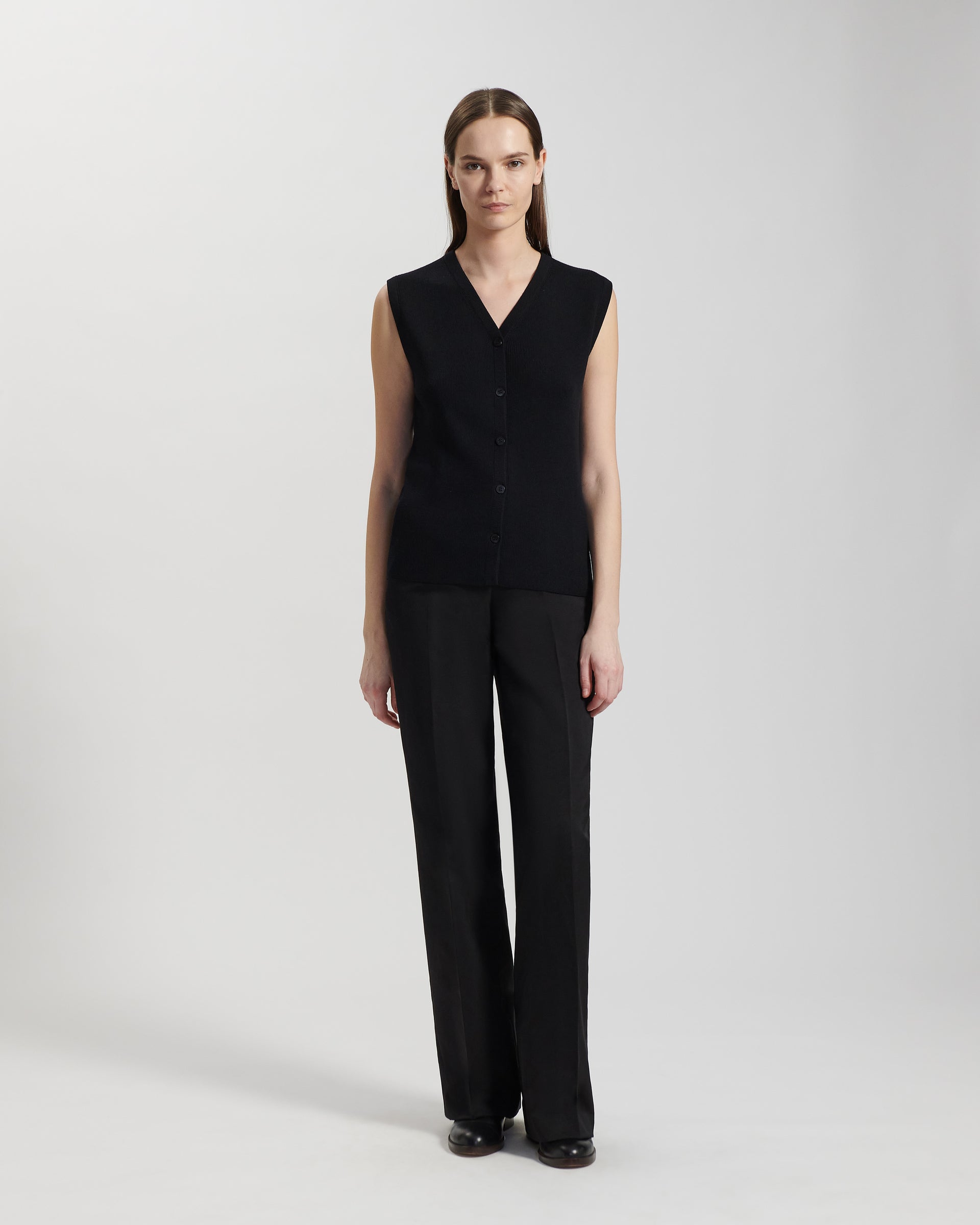Alice Vest in Merino Wool, Black – Veronica De Piante